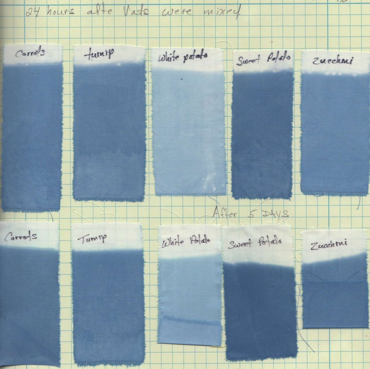 Indigo Reduction Materials | Natural Dye: Experiments and Results